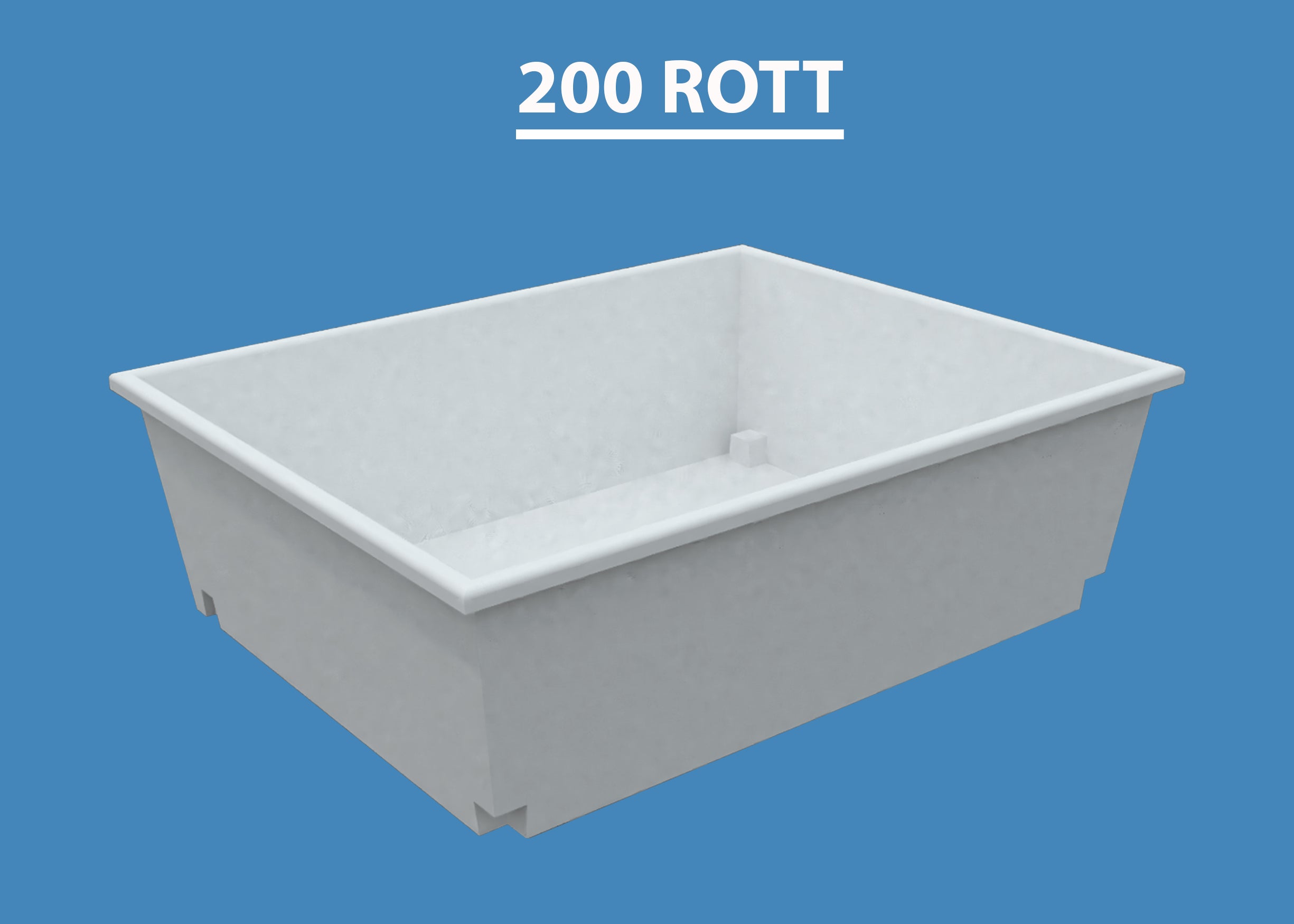 200 Gallon Rectangular Open Top Tub – All About Tanks