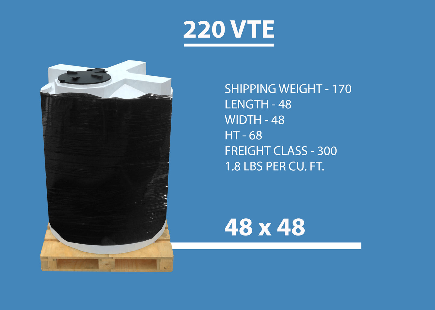 220 Gallon Vertical Tank Heavy Duty Encapsulated – All About Tanks