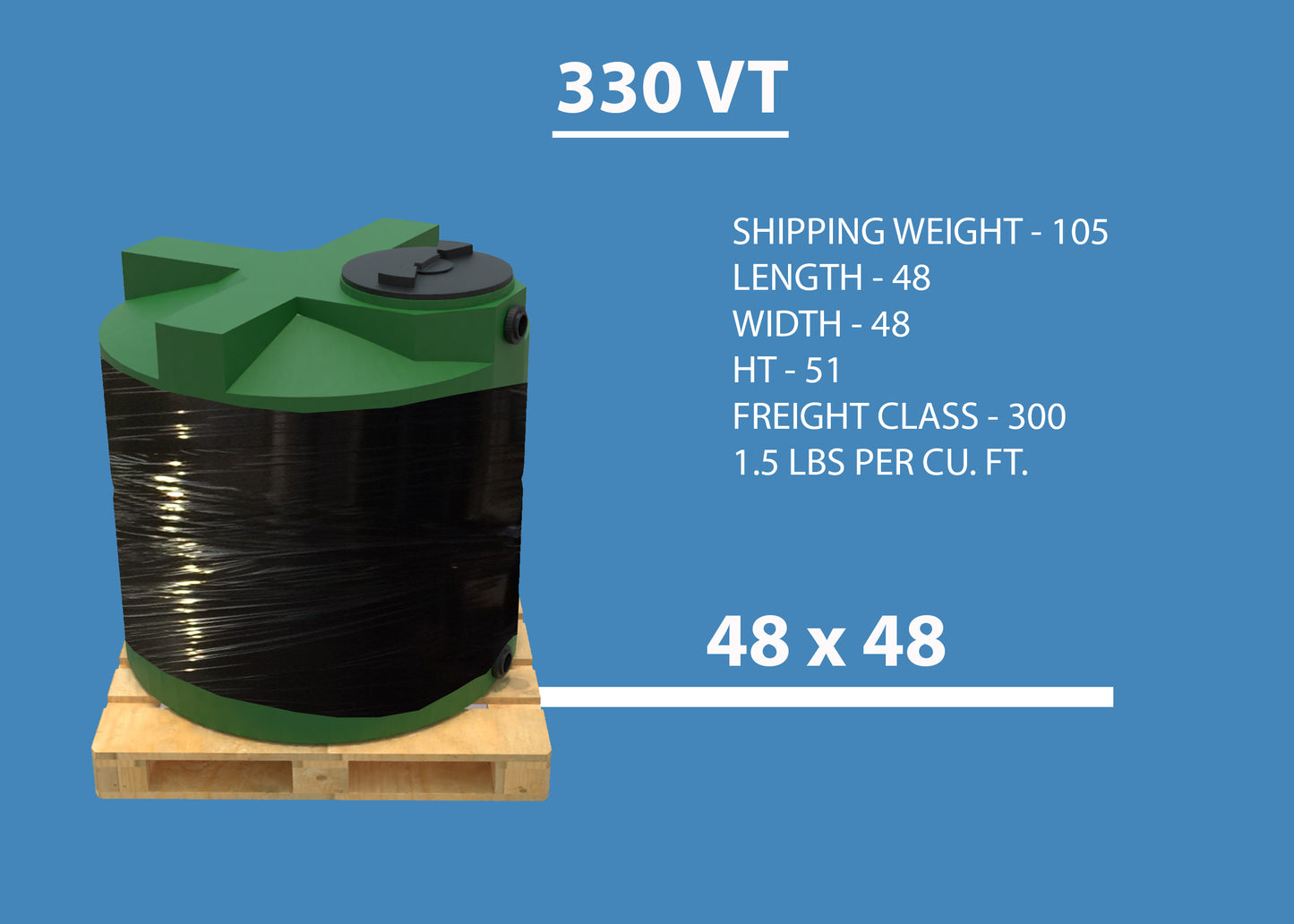 330 Gallon Fresh Water Storage Tank – All About Tanks