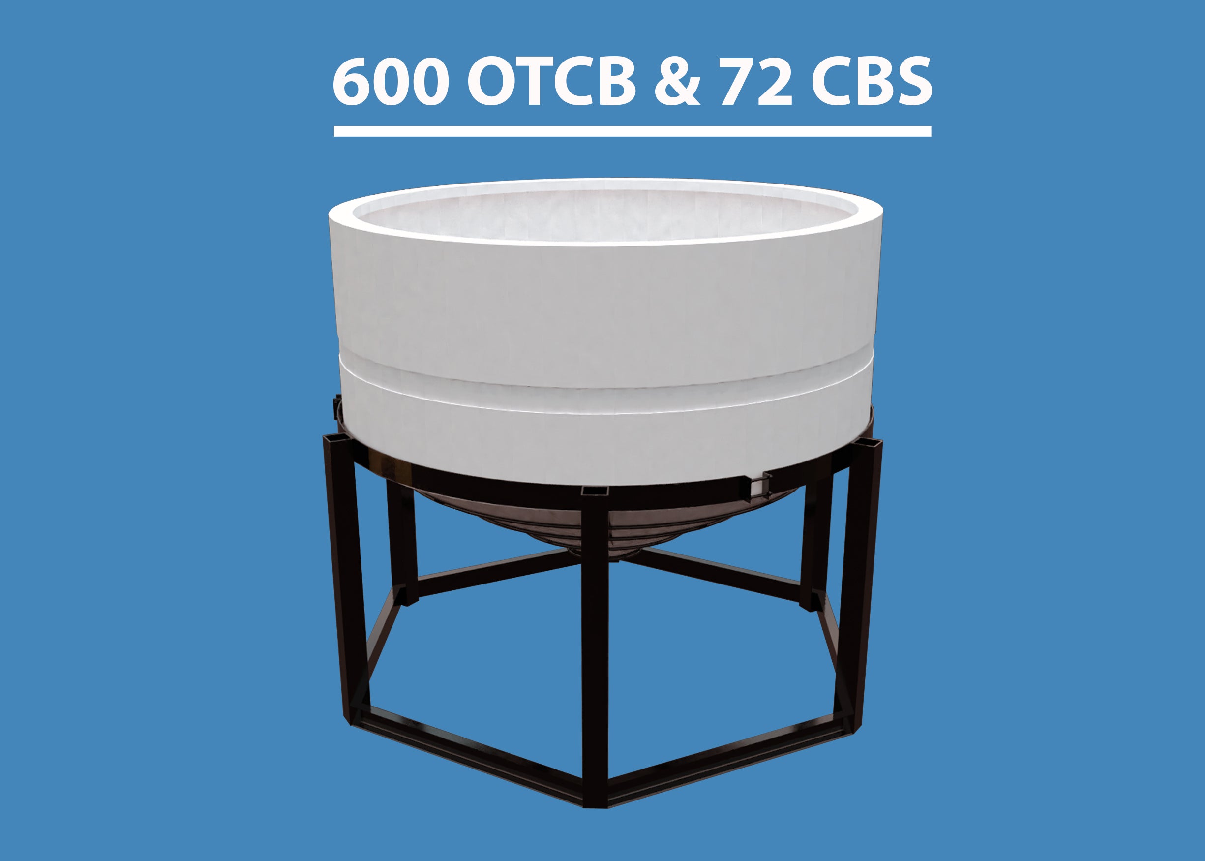 600 Gallon Open Top Cone Tank – All About Tanks